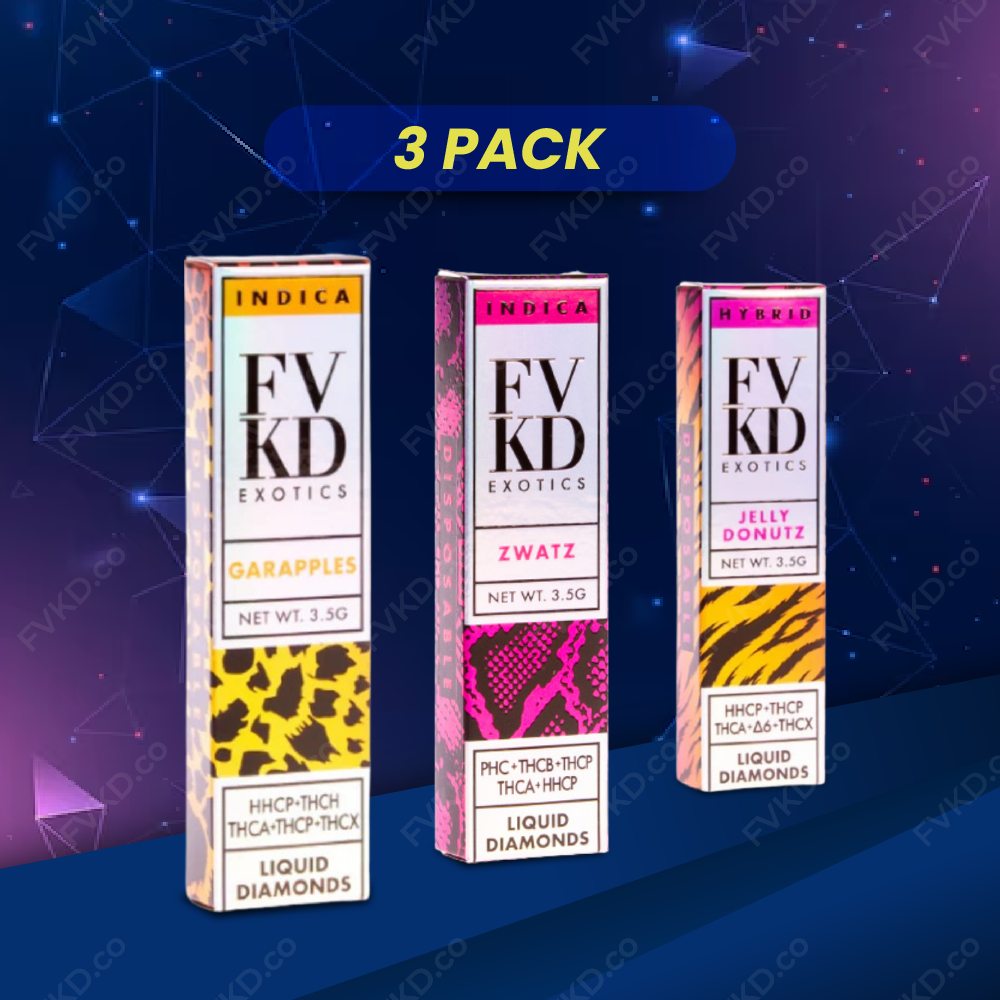3-Pack FVKD LIQUID DIAMONDS DISPOSABLE | 3.5G | FVKD.co